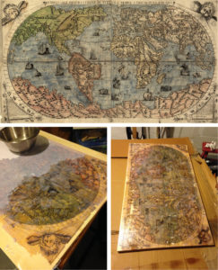 Full-Scale 1565 Map of the World on Wood – Keenan Gibbons